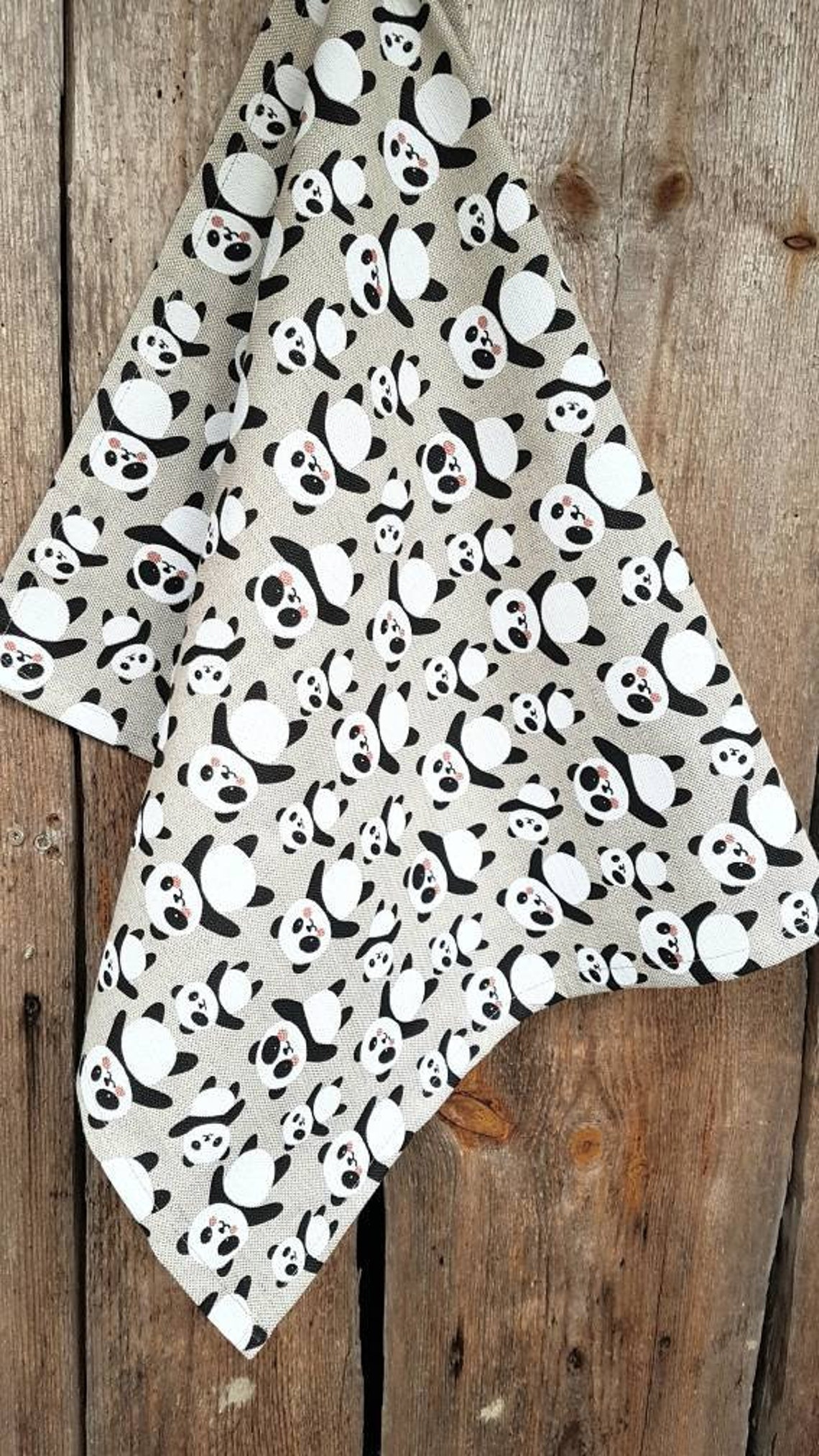 Panda Towel Cotton Towel Hand Kitchen Towel Dish Towel Linen Tea Towel ...