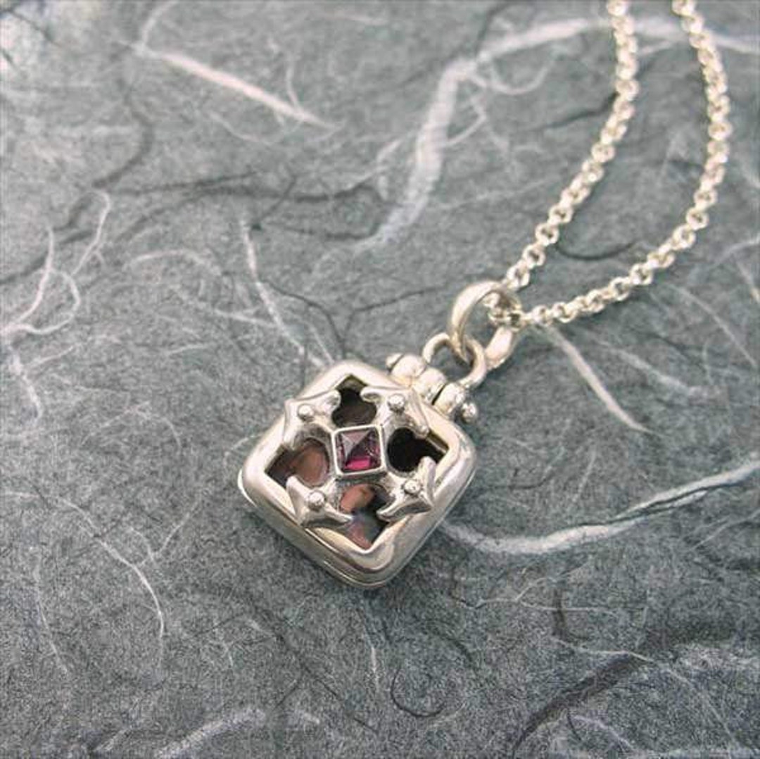 Silver Cross Square 1 Picture Locket - Etsy