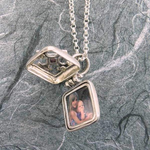 Silver Cross Square 1 Picture Locket - Etsy