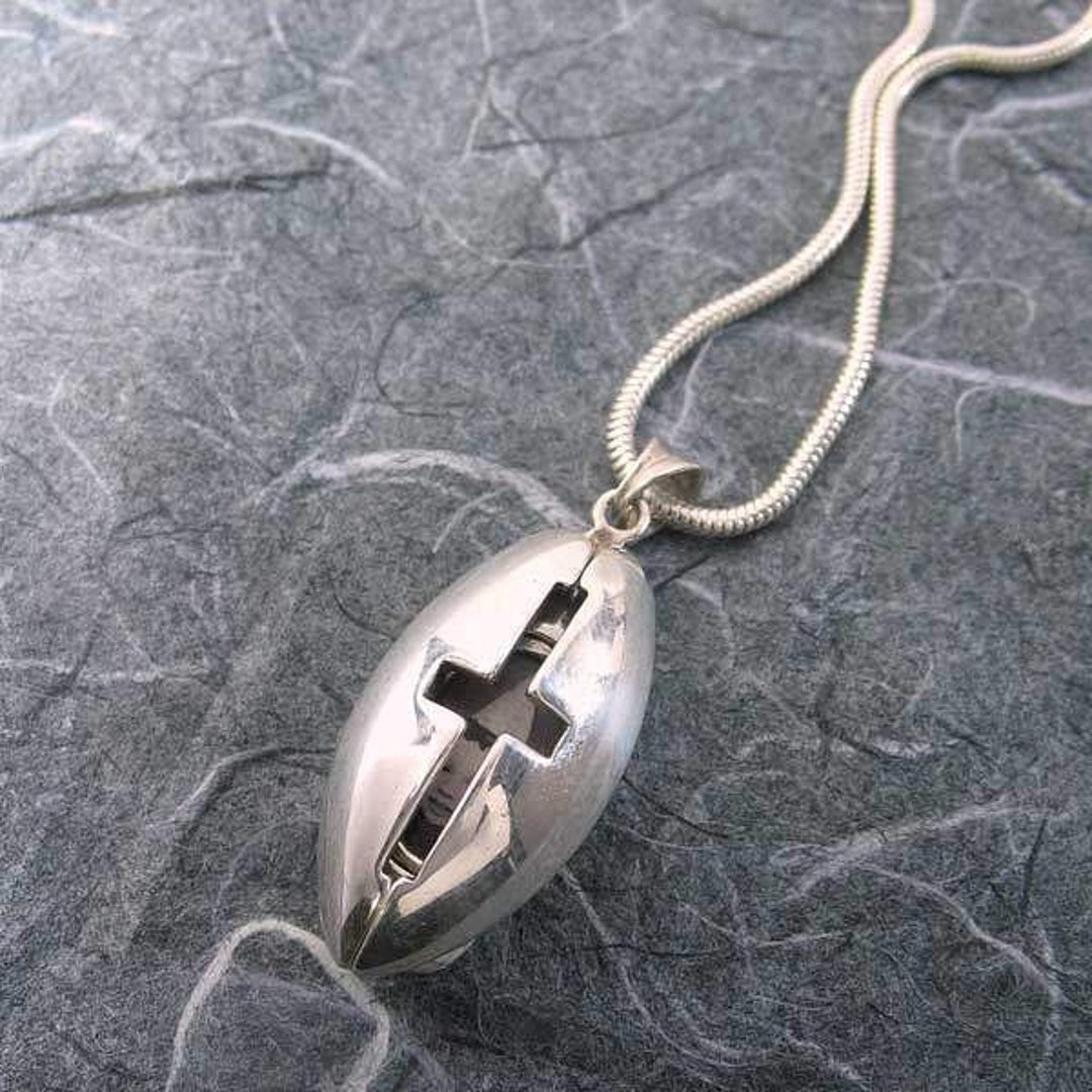 Silver Marquee Shaped Cross 2 Pictures Locket - Etsy