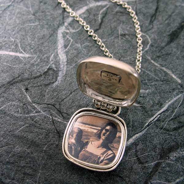 Silver Rounded Square 1 Picture Locket - Etsy