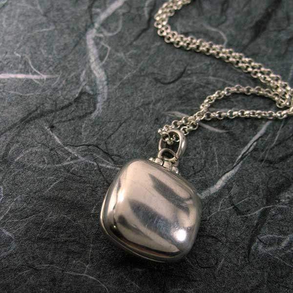 Silver Rounded Square 1 Picture Locket - Etsy
