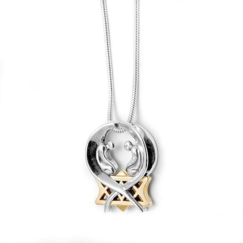 Sterling Silver Two-tone Ark of the Covenant Necklace - Etsy