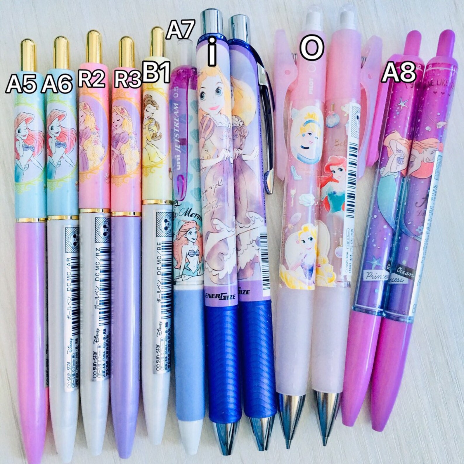 Japan Disney Princess Pencil Cute Ariel Alice Jasmine - Etsy
