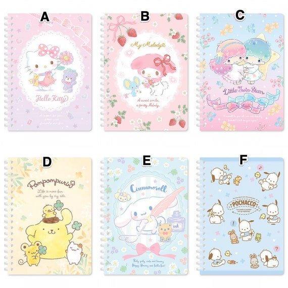 Japan Notebook Paper Notepad Kuromi Pochacco Hello Kitty Cinnamoroll ...