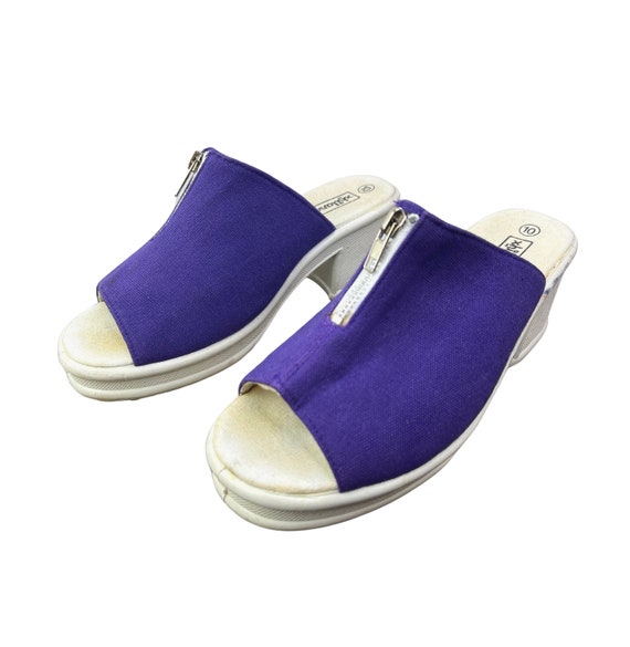 00’s Y2K Zipper Platform Chunky Sandals Size 10 - Gem