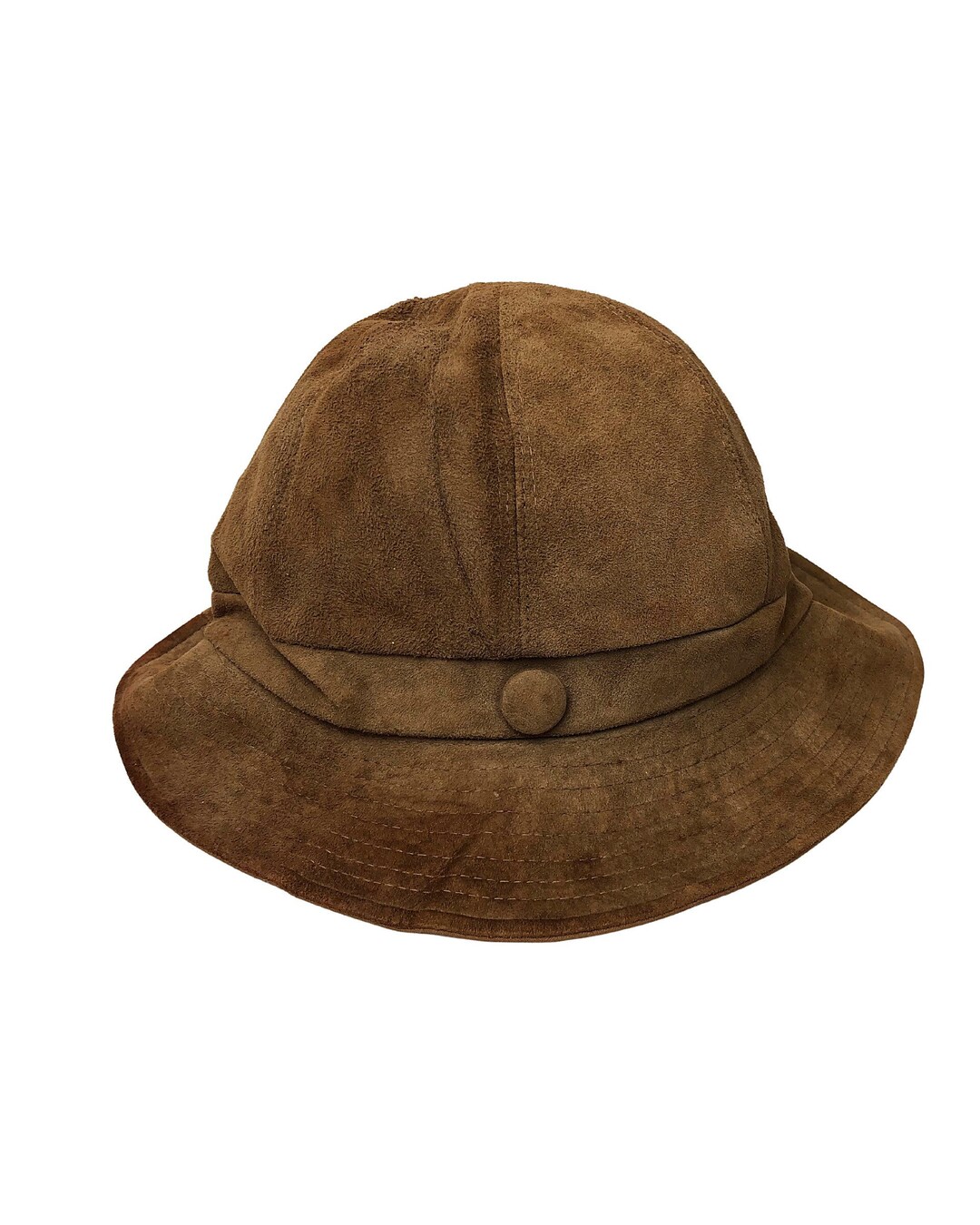 Vintage 50’s Astor Hats Chocolate Brown Suede Button Bucket Hat - Etsy