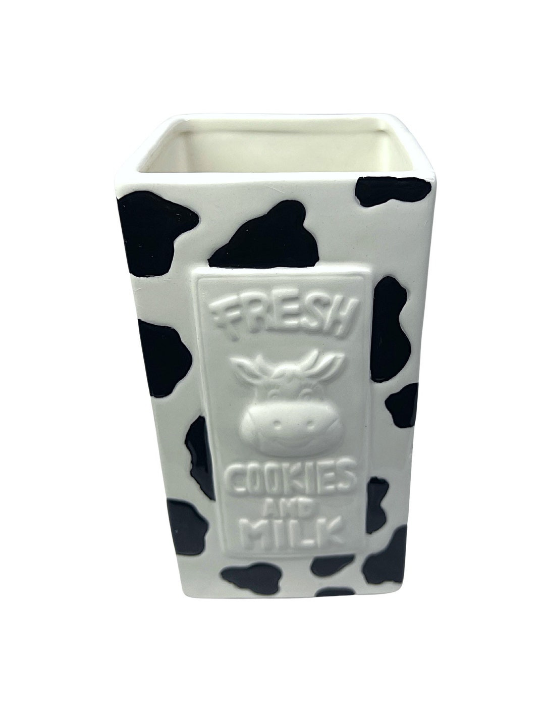 90’s Fresh Milk & Cookies Cow Print Milk Carton Vase - Etsy
