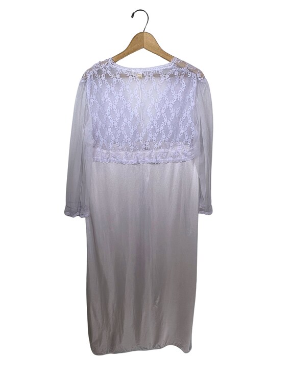70s Gorgeous Sheer Purple Lace Bathrobe size S/M - Gem