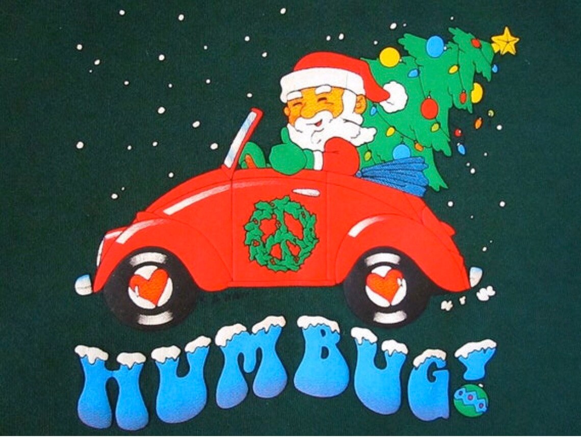 Vintage 90's HUMBUG Bah Humbug Volkswagen Bug HIPPIE Peace | Etsy