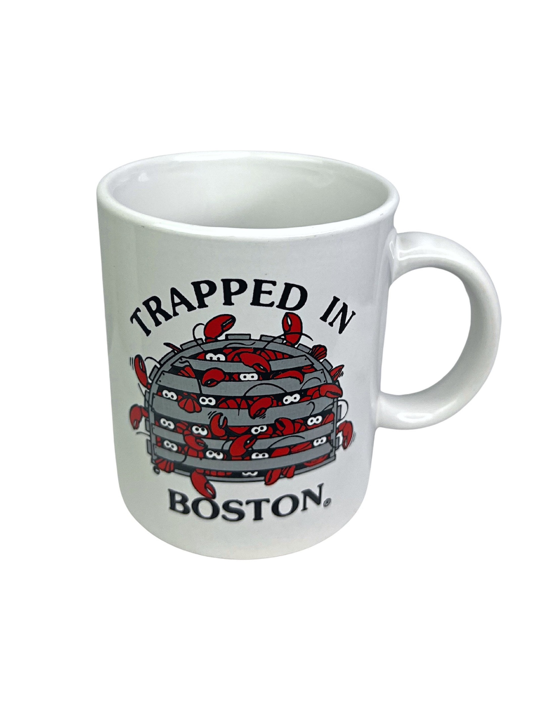 80’s Trapped in Boston, Massachusetts Lobster Souvenir 10oz Coffee Mug ...