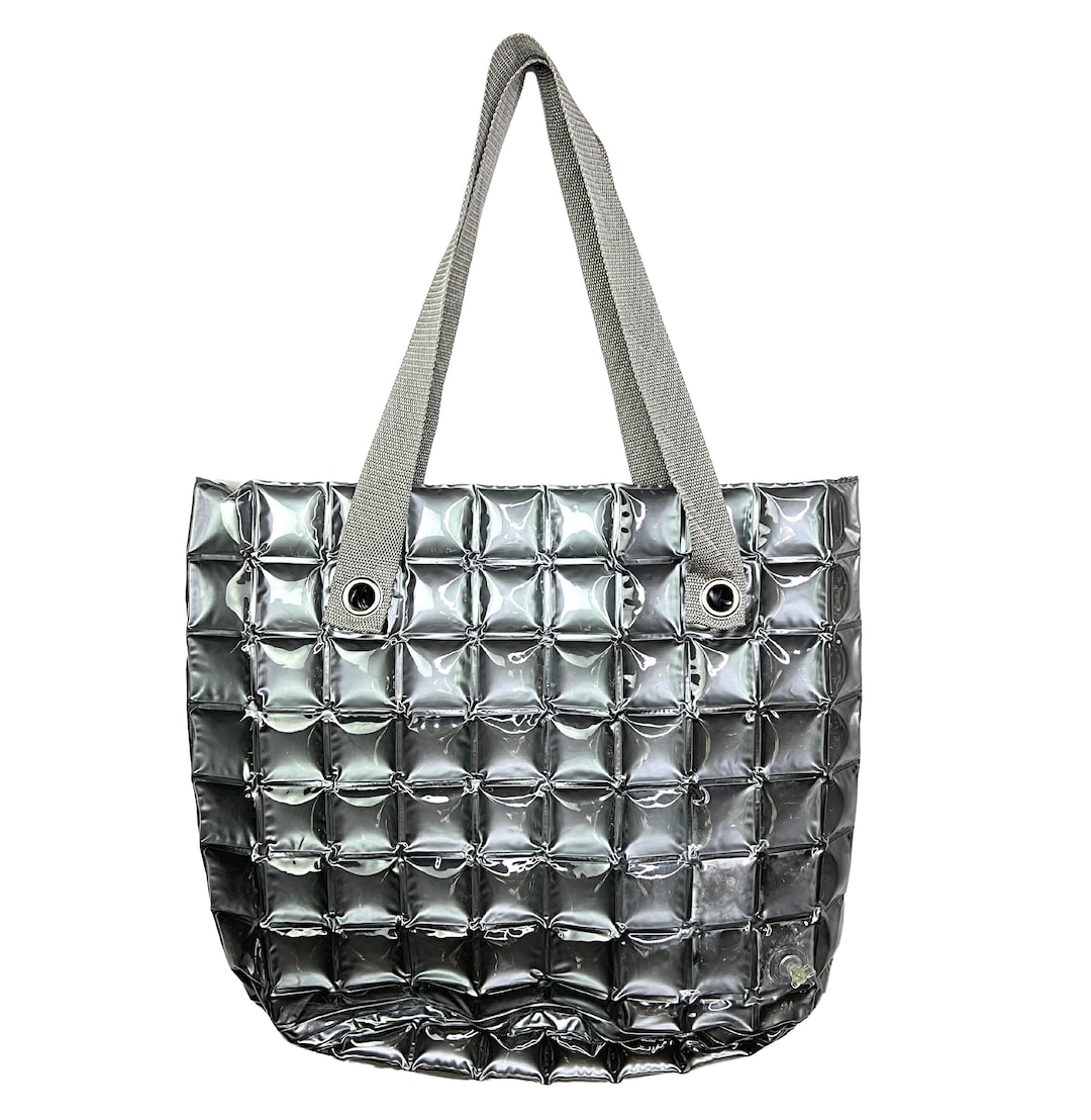 00’s Y2K Silver Inflatable Bubble Tote Bag - Etsy
