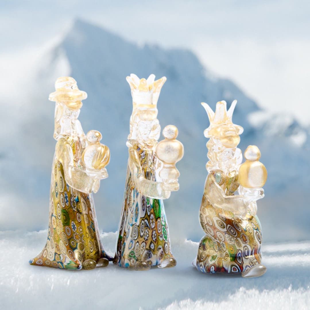 Murano Glass Nativity Magi Set: Italian Christmas Decoration - Etsy