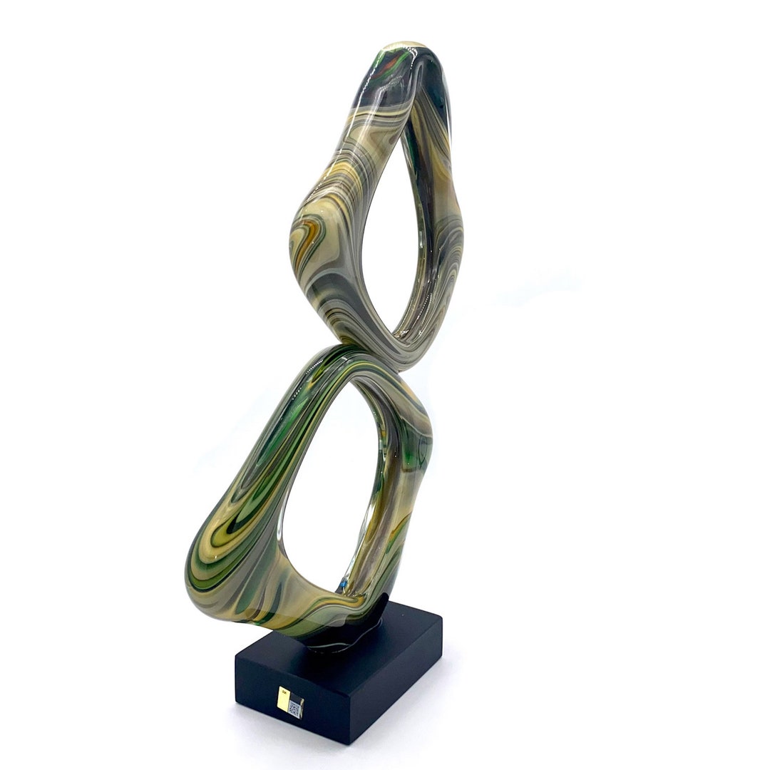 Murano Glass Infinity Sculpture: Authentic Italian Home Decor - Etsy