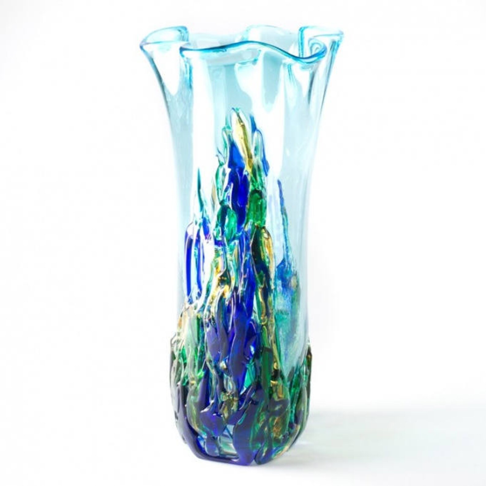 Murano Original Glass Vase Traditional Glass Vase Handmade - Etsy