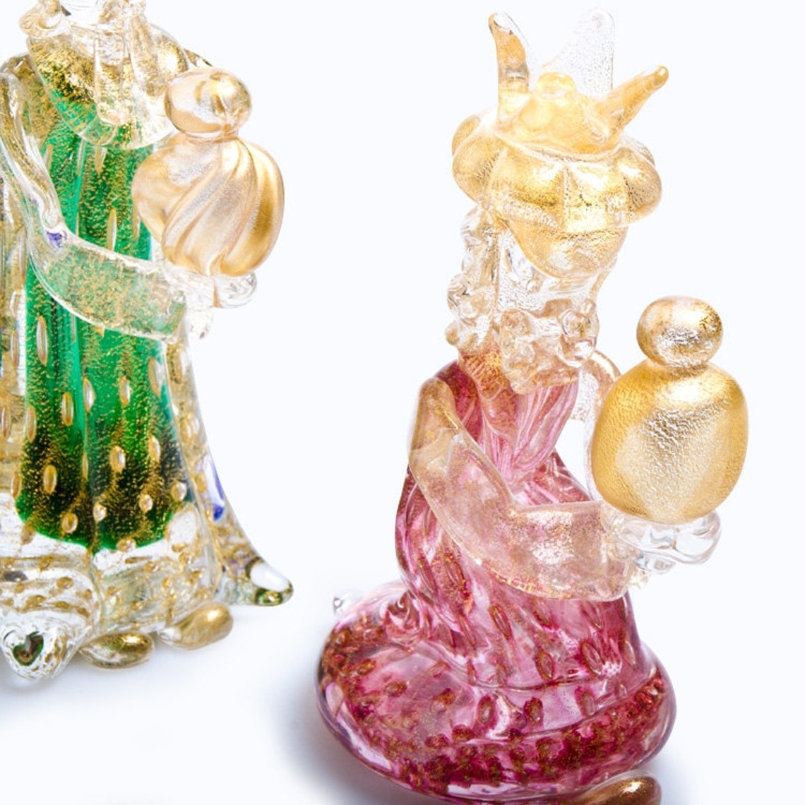 Murano Glass Magi Figurines: Nativity Scene Christmas Decorations - Etsy
