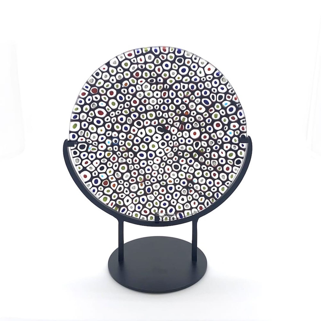 Murano Glass Murrine Plate: Multicolor Italian Art Piece - Etsy
