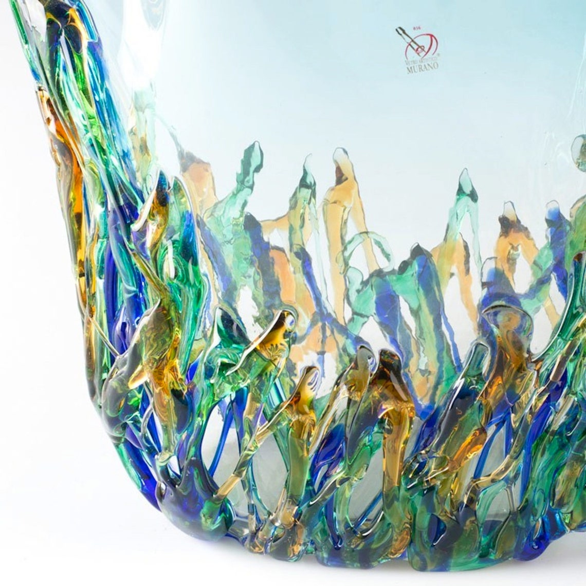 Murano Original Glass Vase Modern Glass Vase Handmade - Etsy