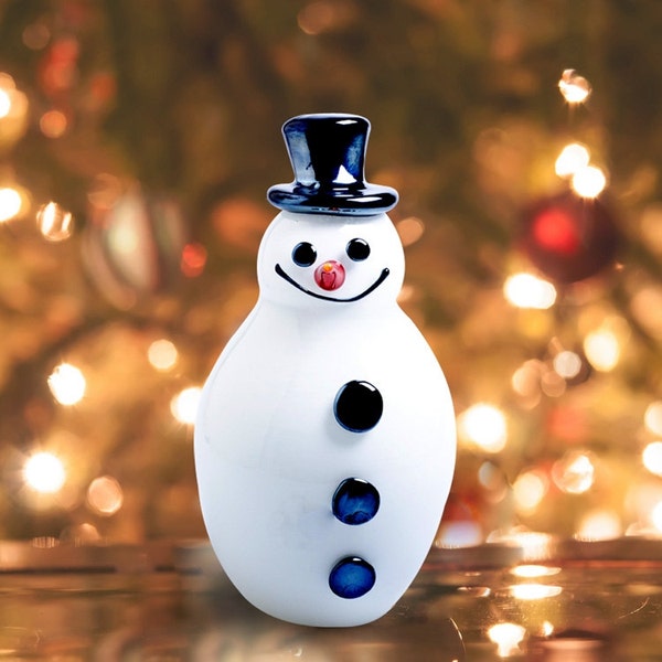 Snowman Glass - Etsy