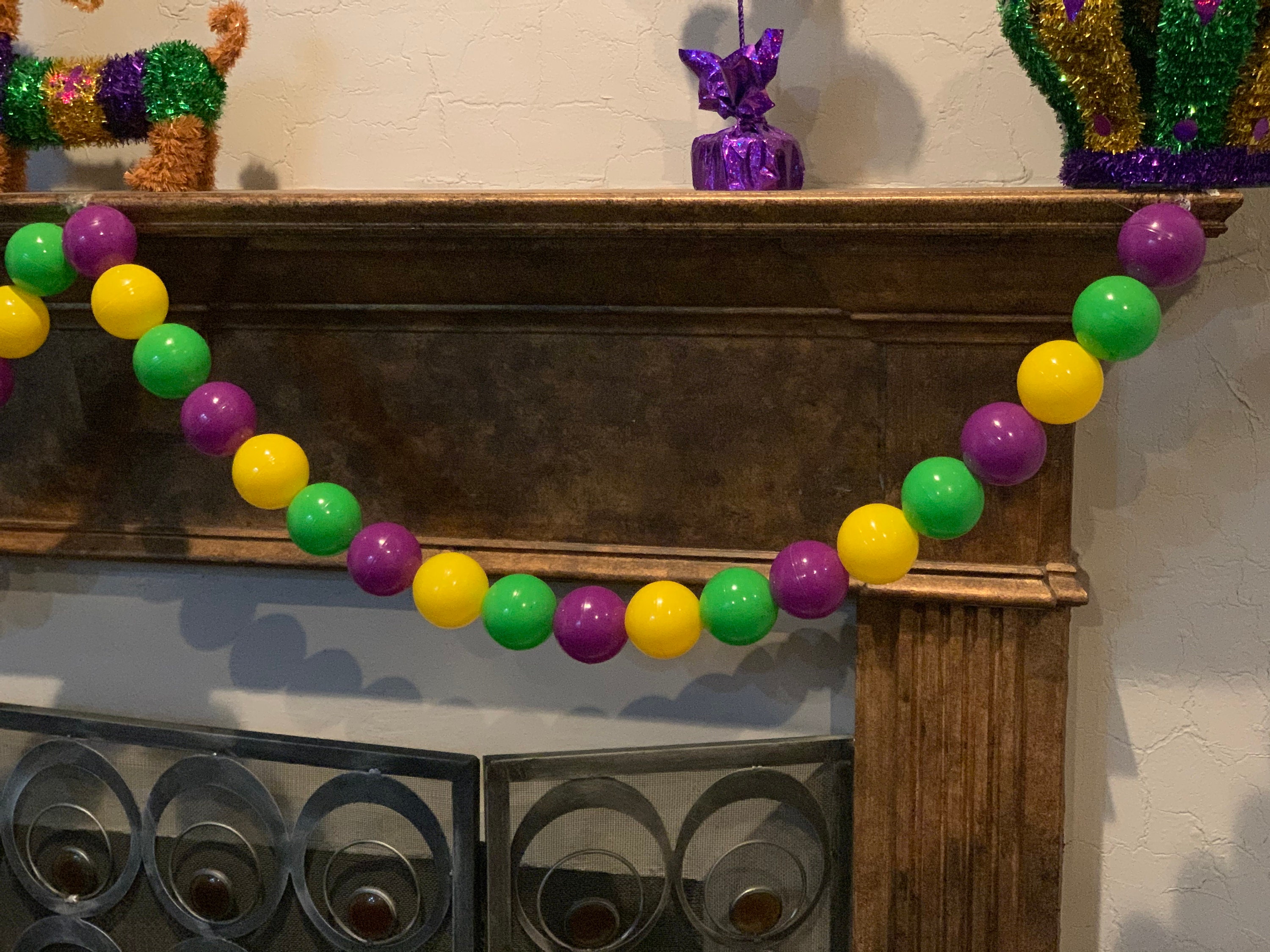 Mardi Gras Bead Garland Jumbo Outdoor Indoor Mardi Gras Decorations ...