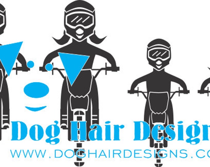 Motorcycle Motocross Dirt Bike Family Vinyl Decals Stickers Individual ...