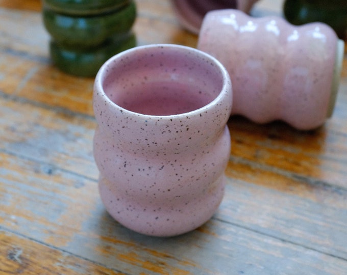Curvy Ceramic Tumbler Colorful Handmade Wheelthrown Retro - Etsy