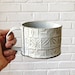 Patterned Ceramic Mug, Handbuilt Pottery, Rustic Coffee or Tea Mug ...