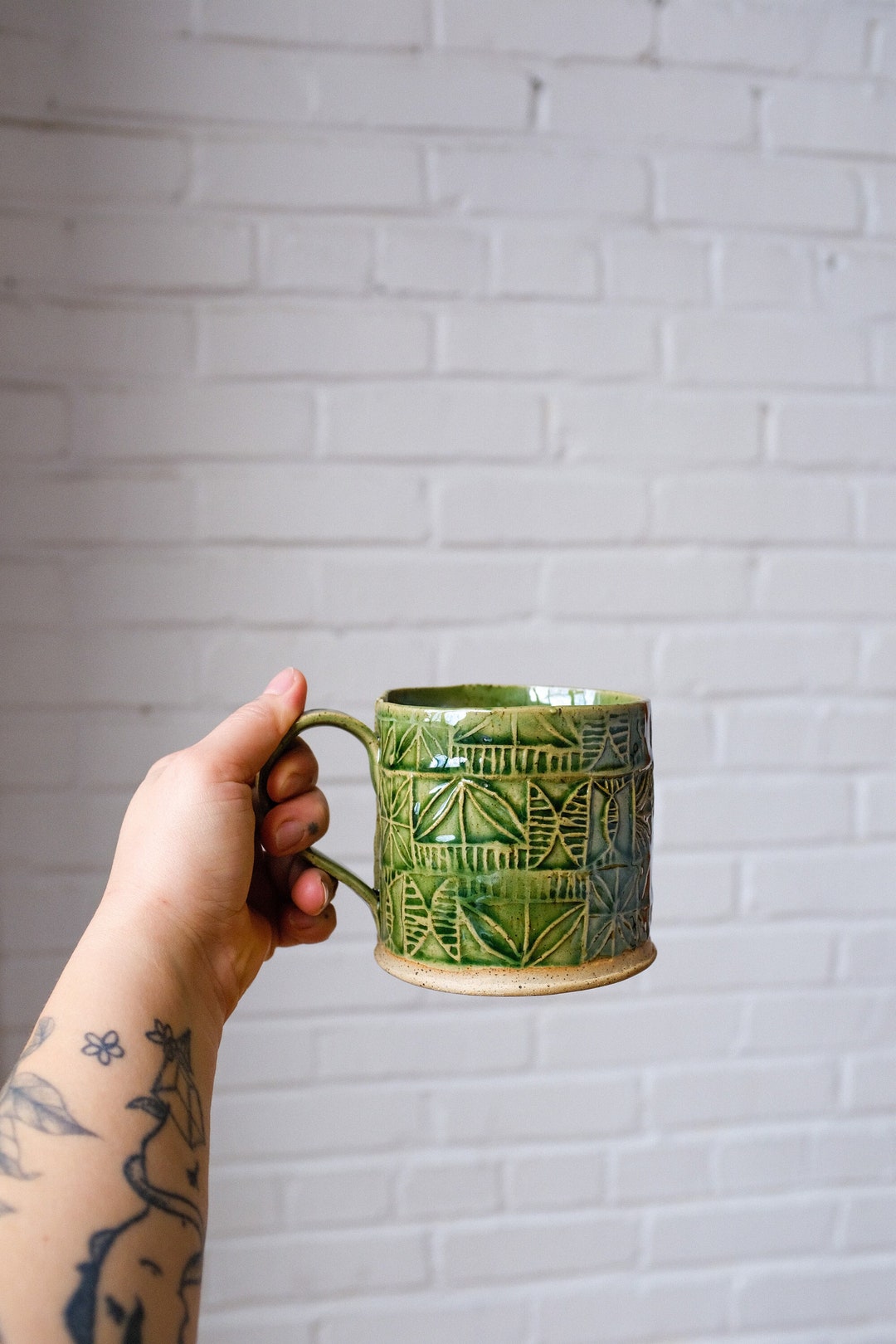 Patterned Ceramic Mug Handbuilt Pottery Coffee or Tea Mug - Etsy