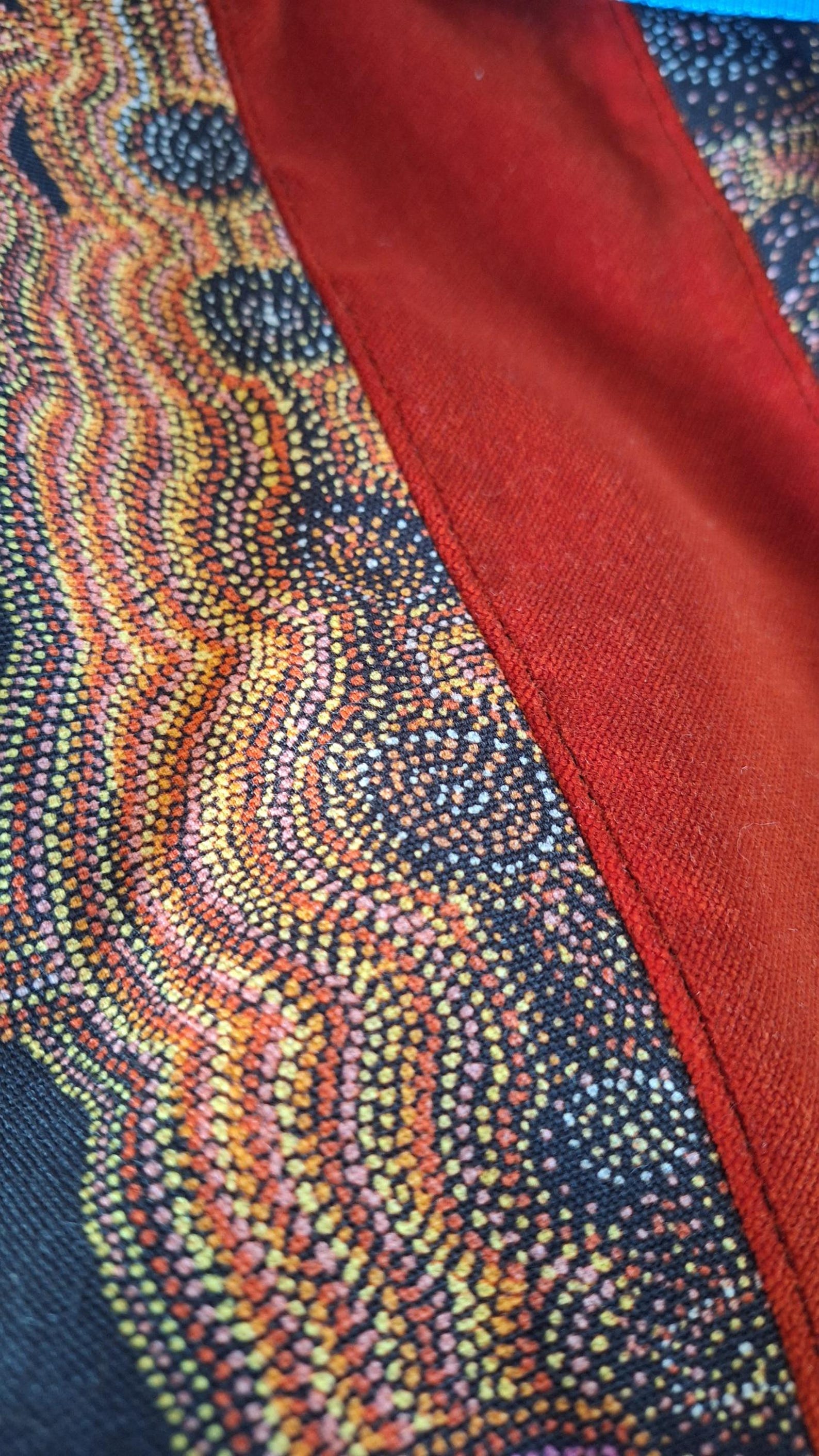 Shoulder Bag of First Nations Design Cotton and Lush Velvet - Etsy