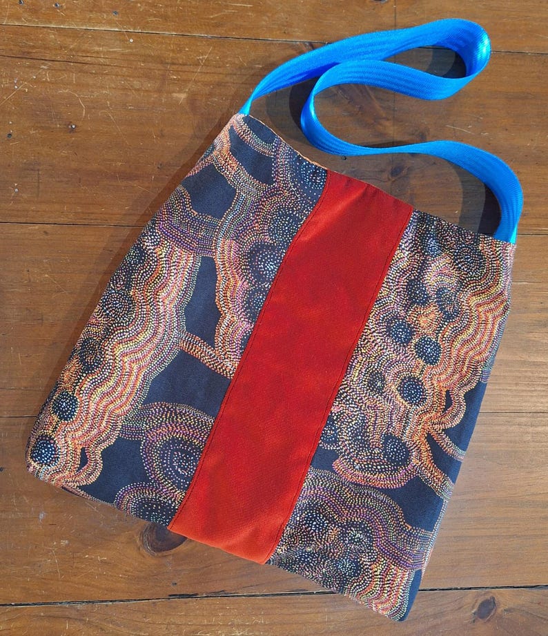 Shoulder Bag of First Nations Design Cotton and Lush Velvet - Etsy