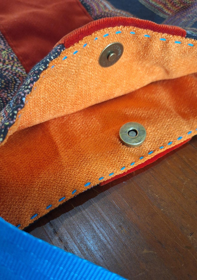 Shoulder Bag of First Nations Design Cotton and Lush Velvet - Etsy