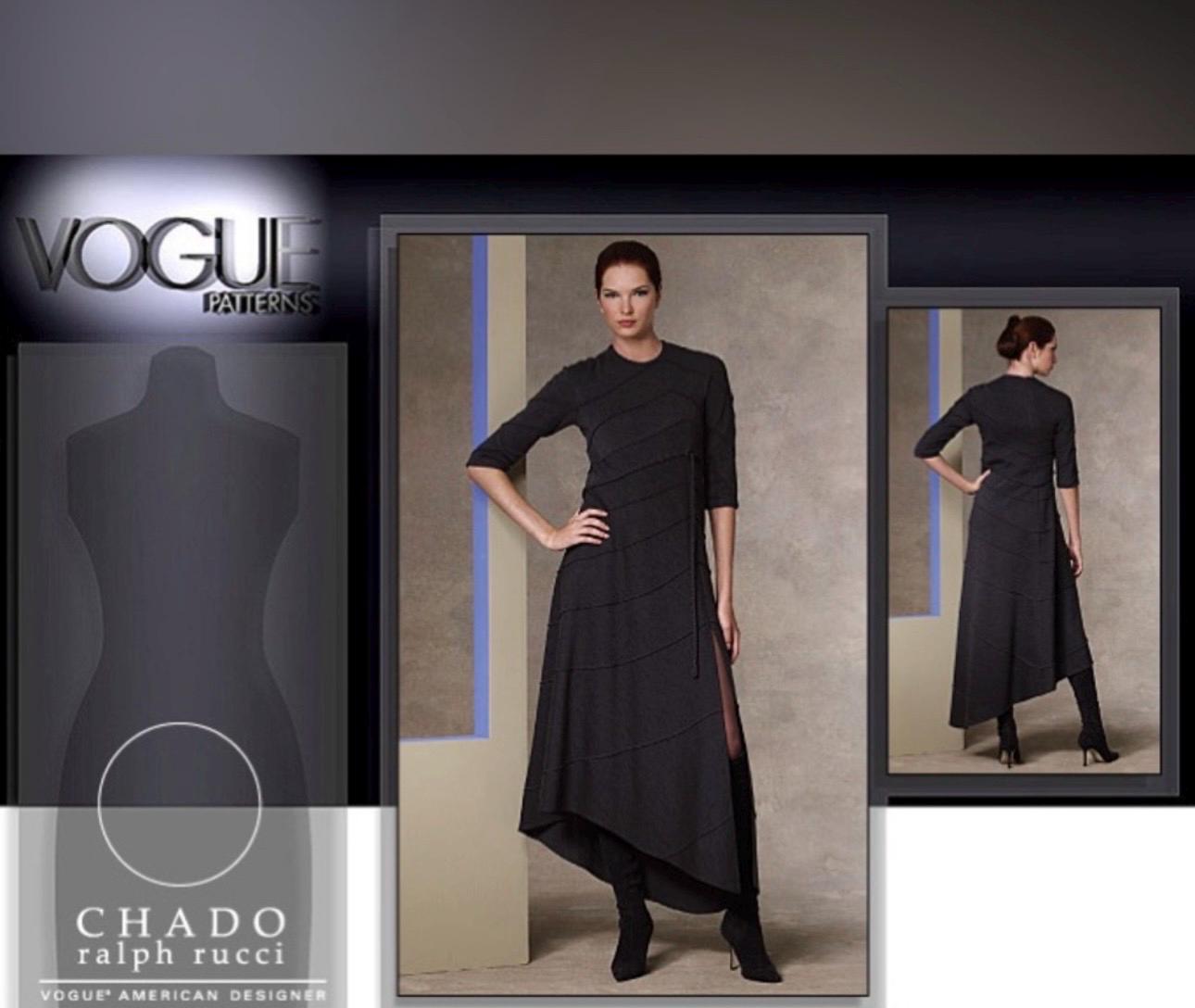 Vogue V1035 Designer Sewing Pattern by Chado Ralph Rucci. Dress Sizes 4 ...