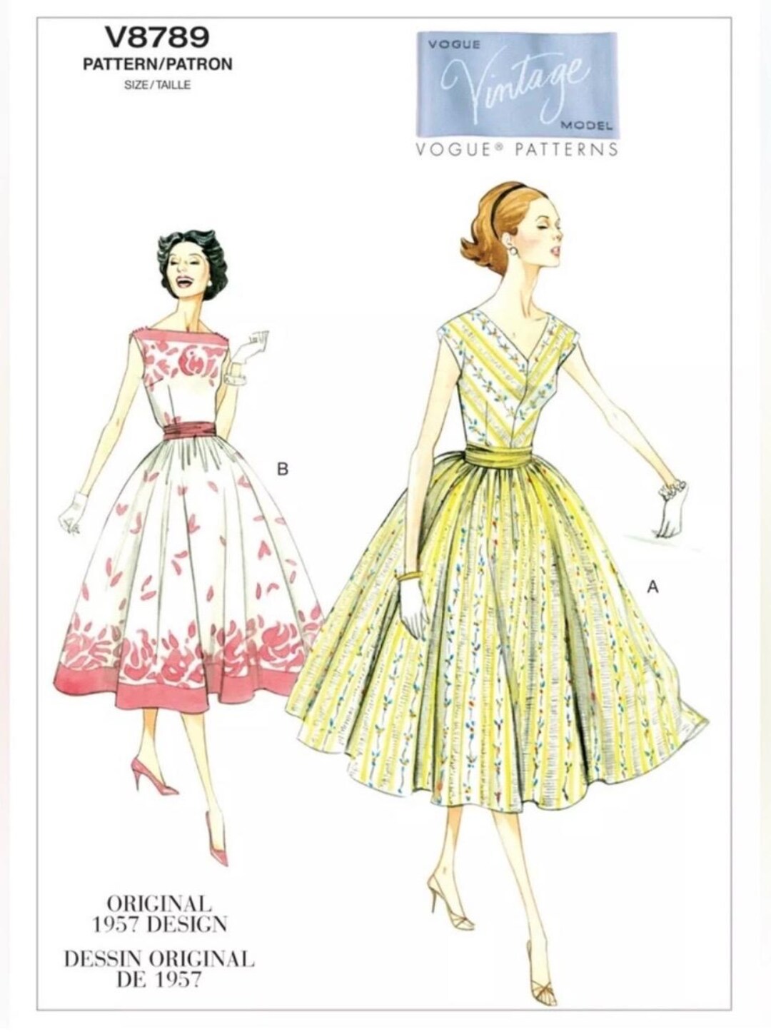 Vogue V8789 Sewing Pattern Includes Dresses in Sizes 6-8-10-12-14 Uncut ...