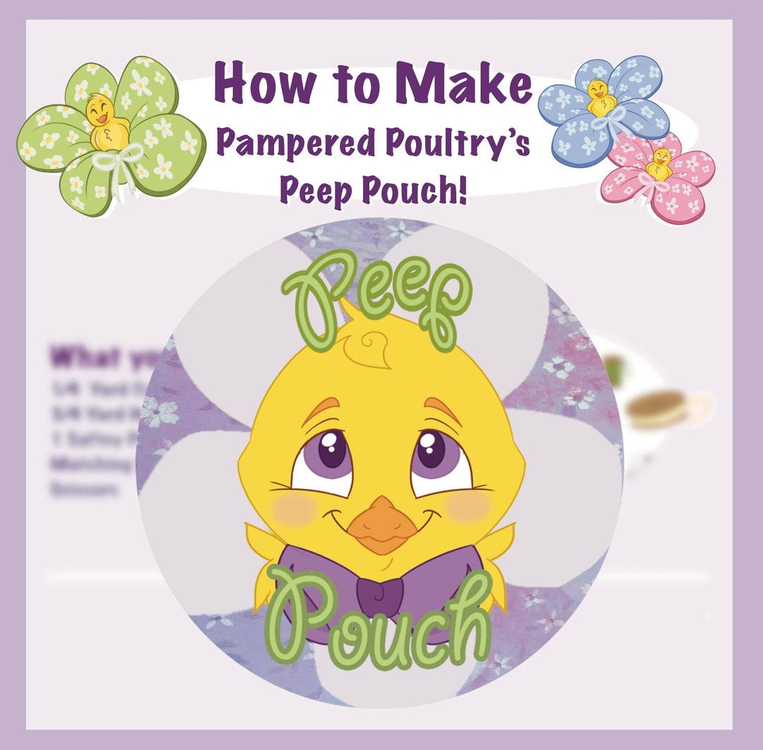 Peep Pouch Sewing Pattern- Pattern to Hold a Baby Chicken Safely and ...