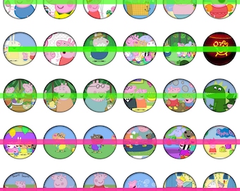 Peppa pig circles | Etsy
