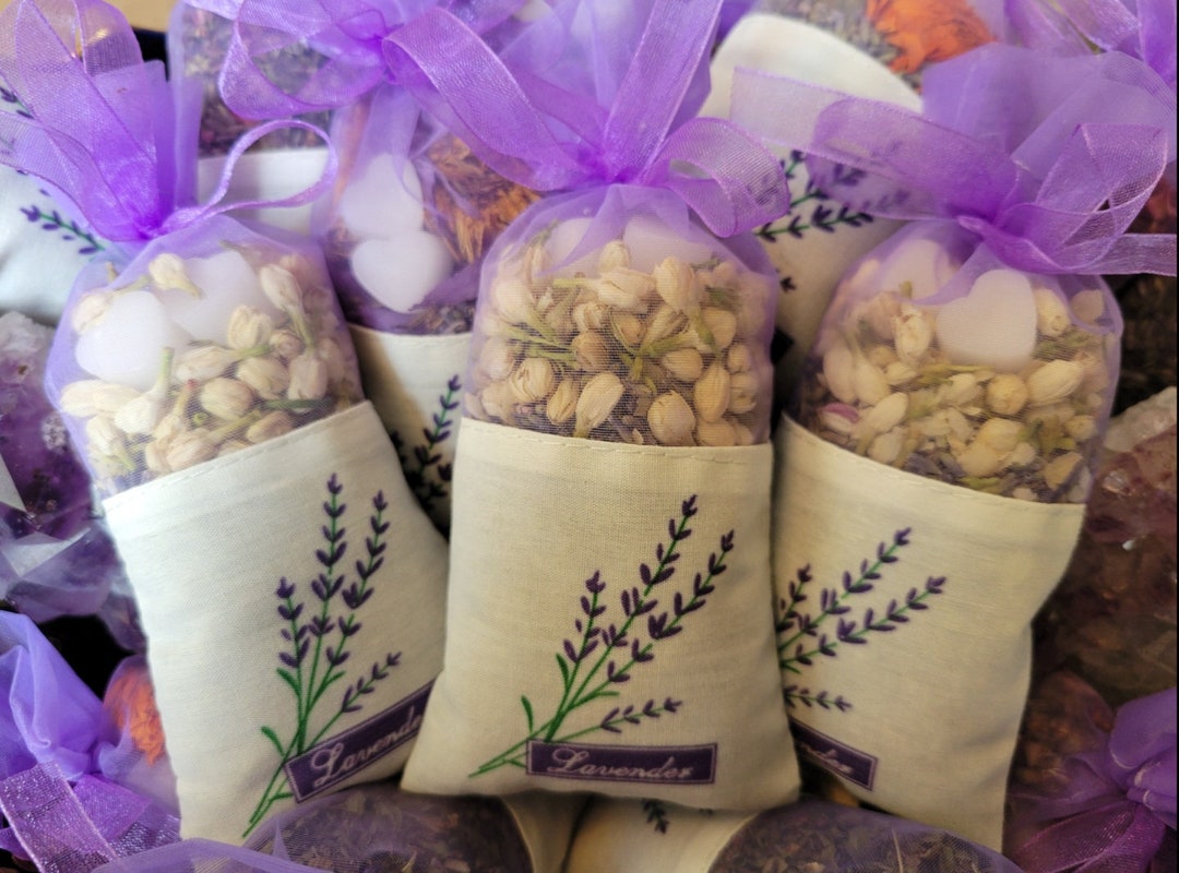LAVENDER & JASMINE AROMATIC Heart Sachet With Fragrance Rose Oil ...