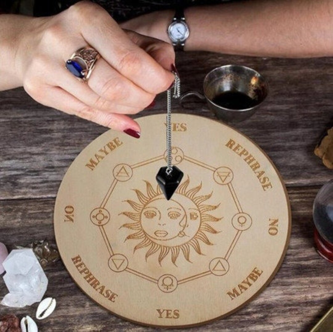 Wooden Pendulum Board for Divination Message Board Wood Carven Board ...