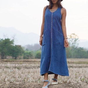 Indigo Dress Blue Indigo Dress Natural Indigo Dress Long - Etsy