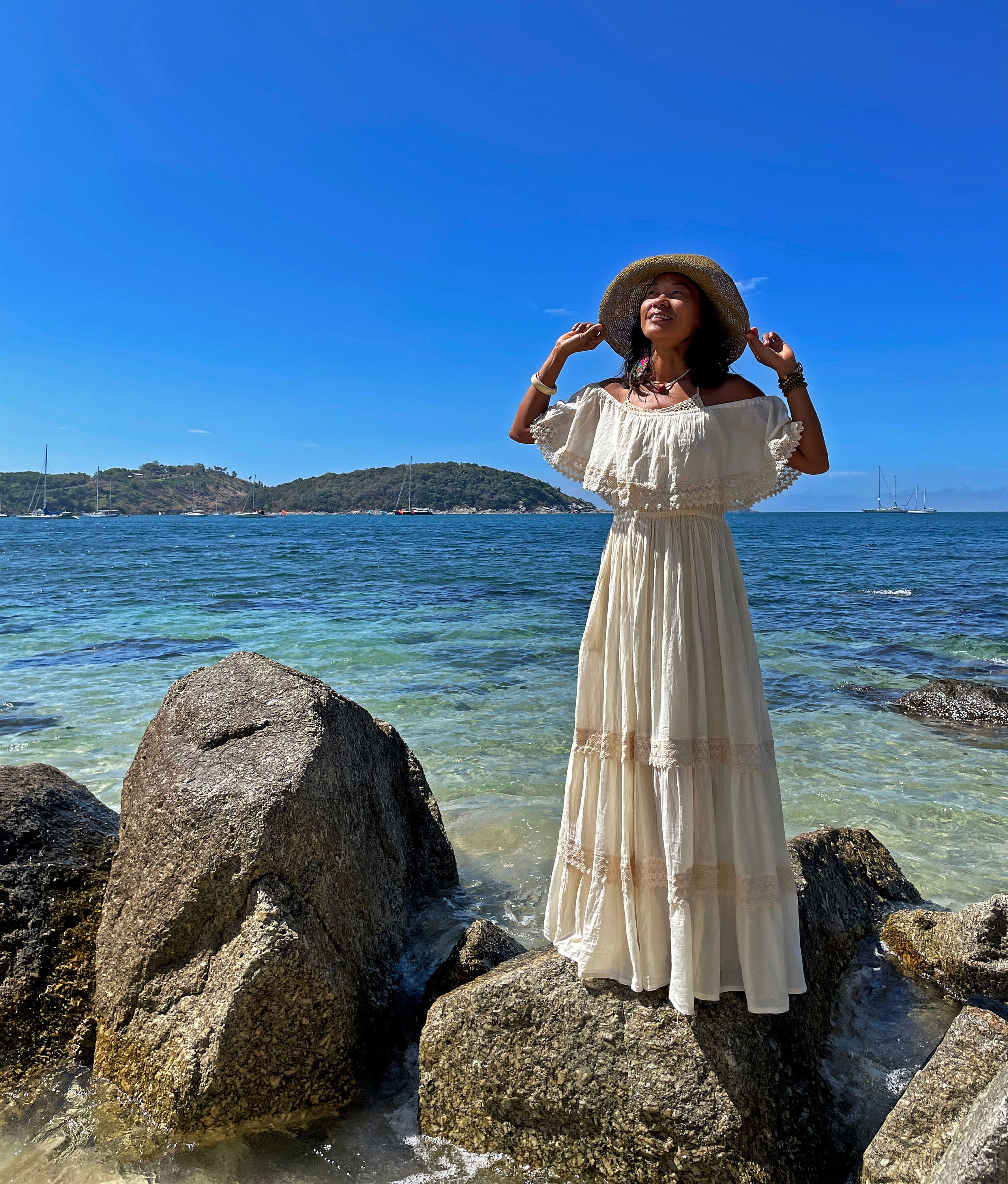 Off Shoulder Lace Ruffle Dress for Women Long Off White Flare | Etsy