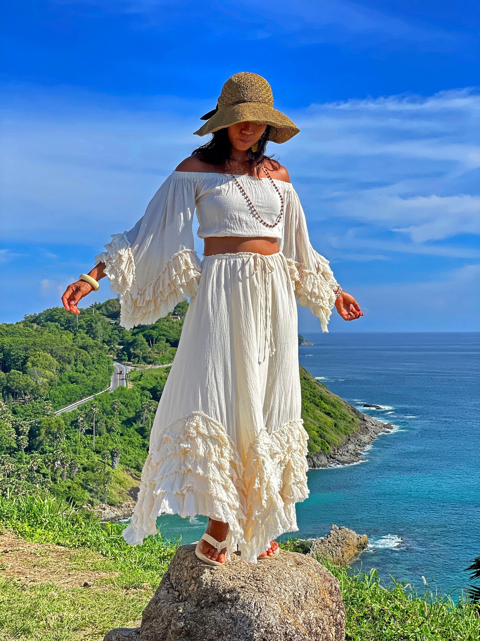 Boho Clothing Set Boho Set Women Clothing Set White | Etsy