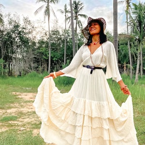 Boho Dress Boho Wedding Dress Bohemian Dress Photoshoot - Etsy