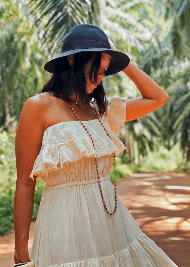 Maxi off White Dress Long off White Dress Ruffle Dress Maxi - Etsy