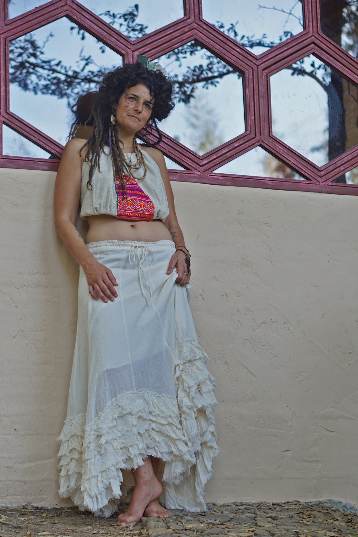 Weißer Boho Rock Boho Maxirock Langer Boho Rock Weißer | Etsy