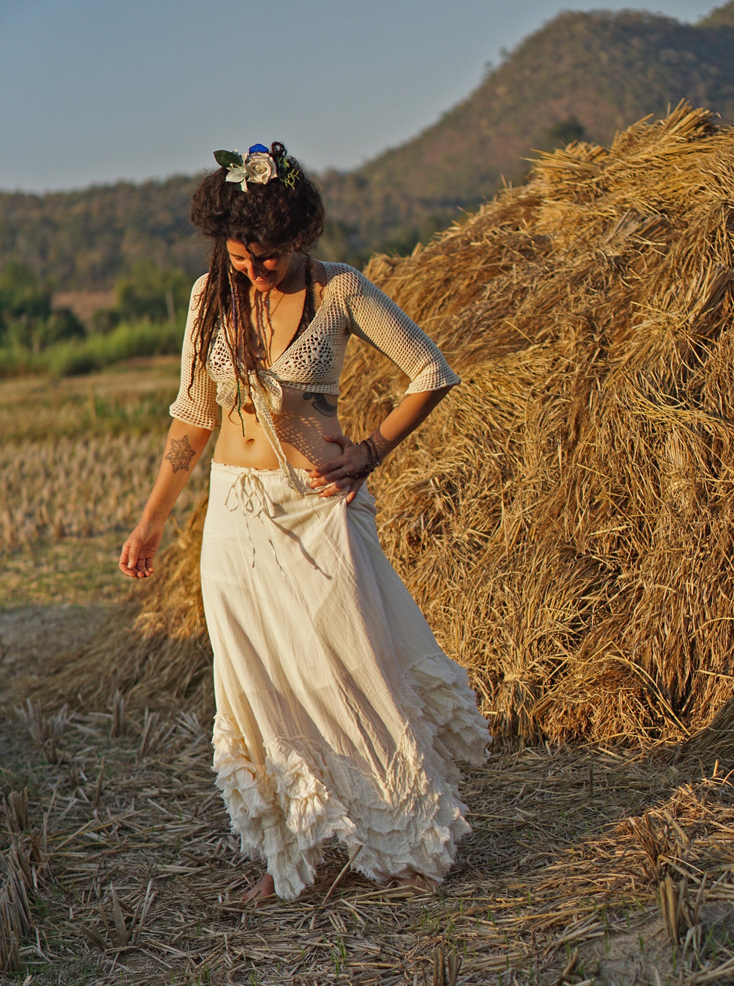 Weißer Boho Rock Boho Maxirock Langer Boho Rock Weißer | Etsy