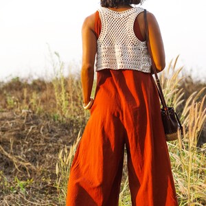 Orange Overall Burnt Orange Overall Summer Overall Cotton - Etsy