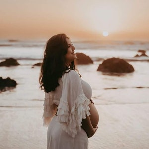 Boho Maternity Dress Set, Women's Boho Two-pieces Dress, Dress for the ...