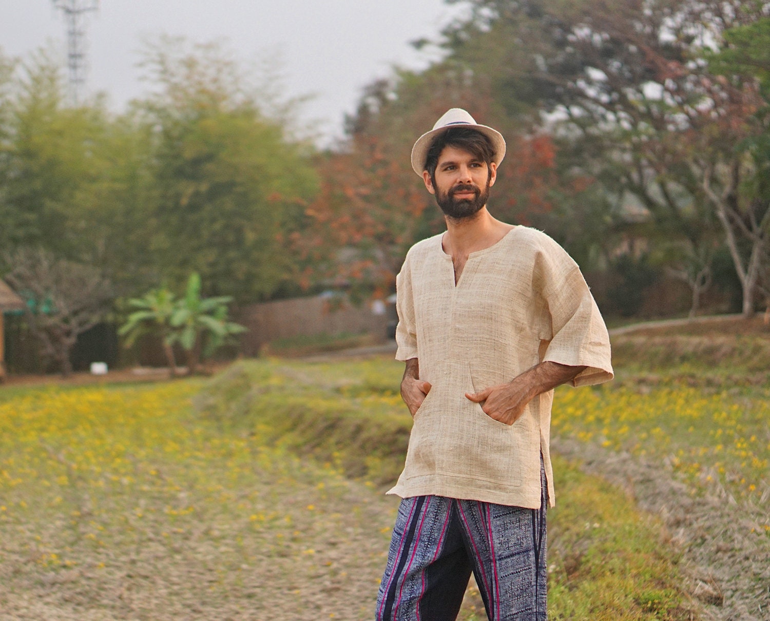 Hemp Shirt Hemp Shirt for Men Natural Hemp Clothing Natural | Etsy