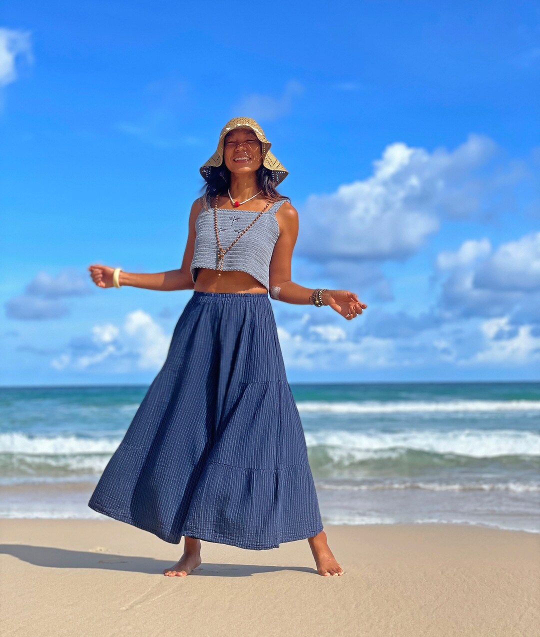 Haut en Crochet Fait Main, Haut Marron Crochet, Haut en Crochet, Top en ...