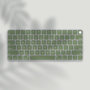 Olive Green Magic Keyboard Stickers | Minimalist Design Apple Keyboard ...