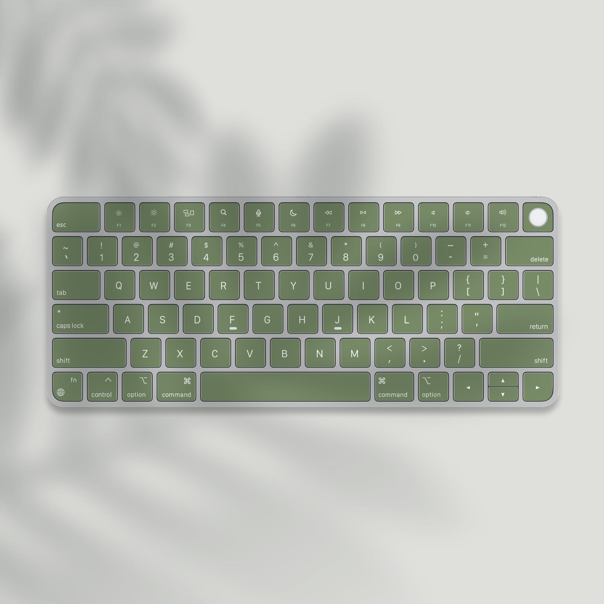Soft Matte Green Apple Magic Keyboard Stickers, Solid Sage Keycap ...